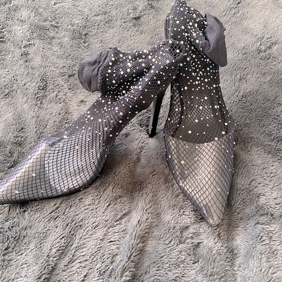 Fashion Nova | Shoes | Sequin Fashion Nova Net Heels | Poshmark